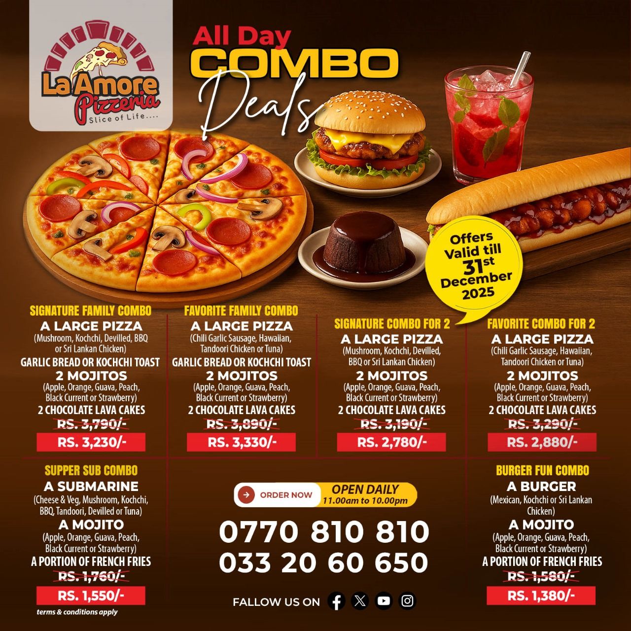 La - 🎉 All-Day Combo Deals at La Amore Pizzeria! 🎉 Your favorite ...
