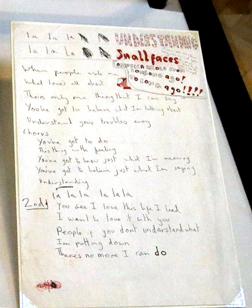 1975 Handwritten Lyrics For Sex Pistols Photo Archive 9528
