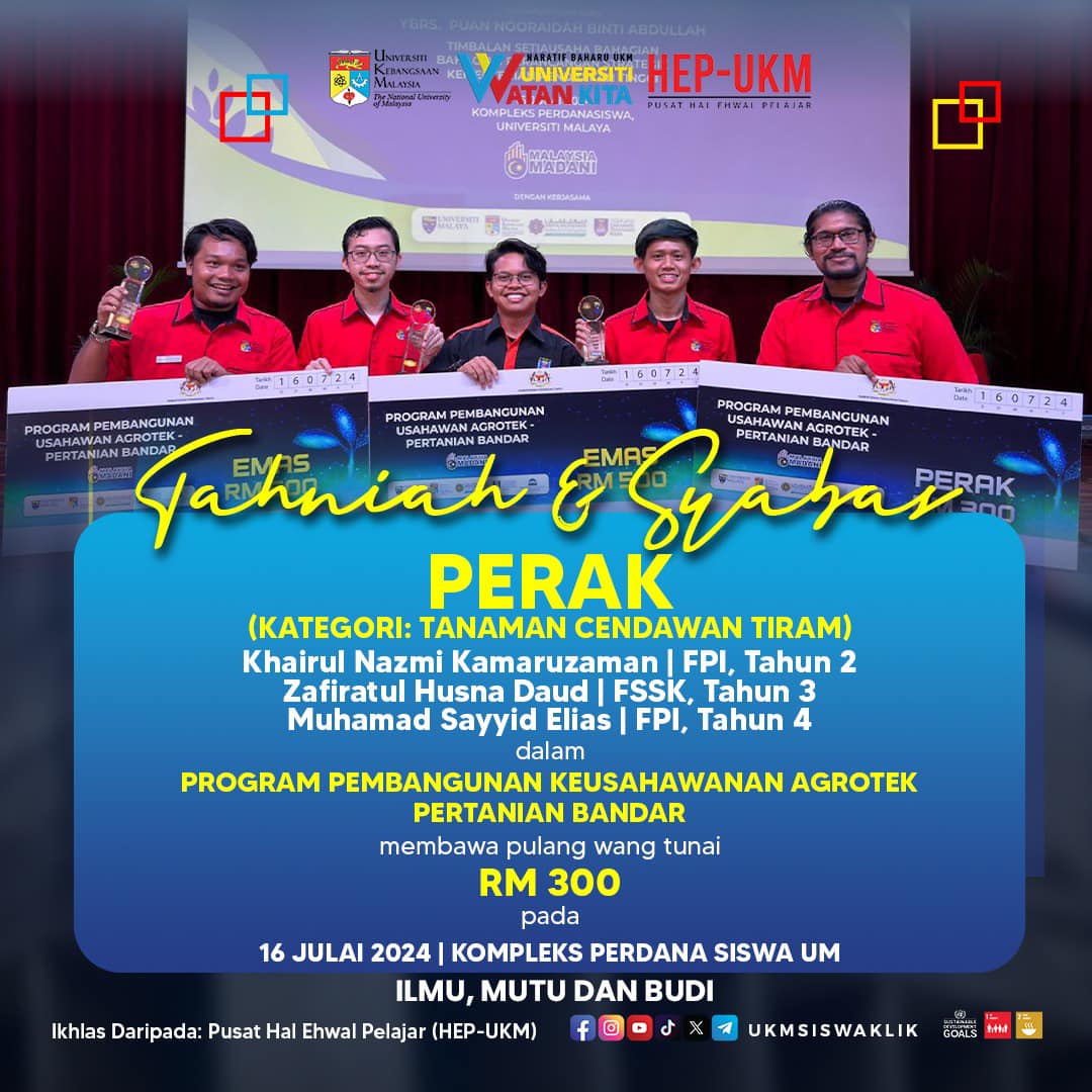 Ukm Pusat Hal Ehwal Pelajar Hep Ukm Mengucapkan Tahniah Dan Syabas