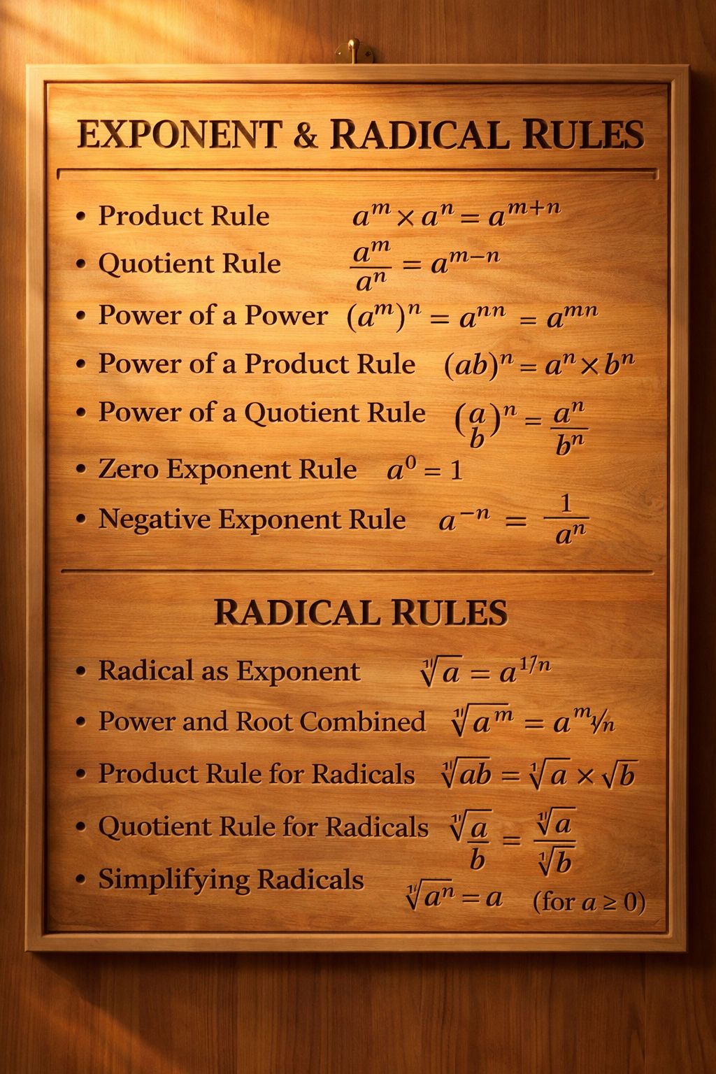 Law of exponents and radicals - Mathematics Centre | Facebook
