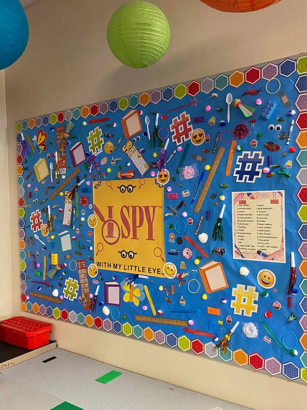 Childhood 101 - I Spy Upsized! Love this bulletin board... | Facebook