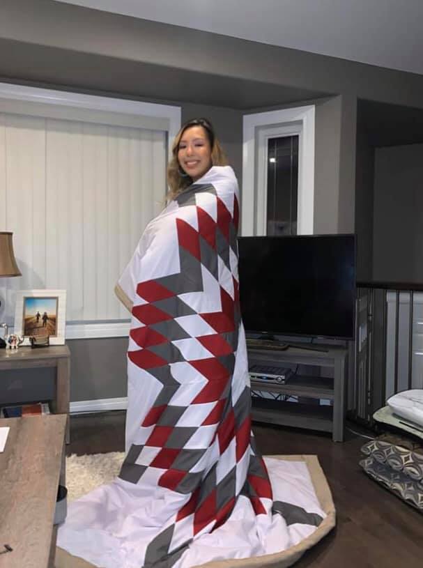 A Very Happy Birthday Girl With Her Saskstarblankets
