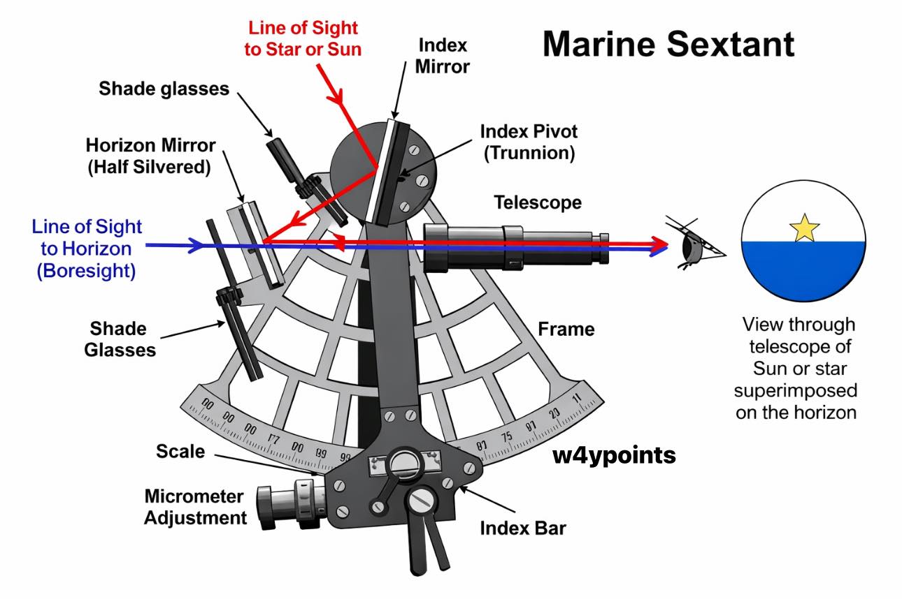 W4yp0ints Marine Sextant And Its Basic Parts A Facebook