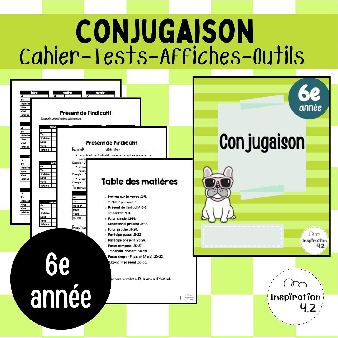 Inspiration 4.2 - CAHIER de CONJUGAISON des VERBES,... | Facebook