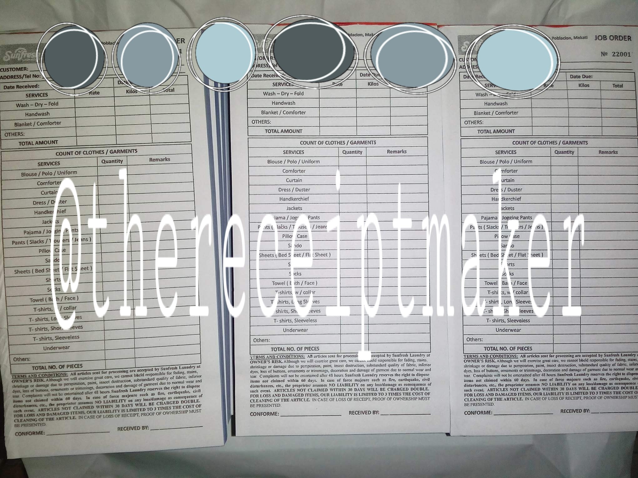 Sample Laundry Shop Non Bir Receipt The Receipt Maker Facebook