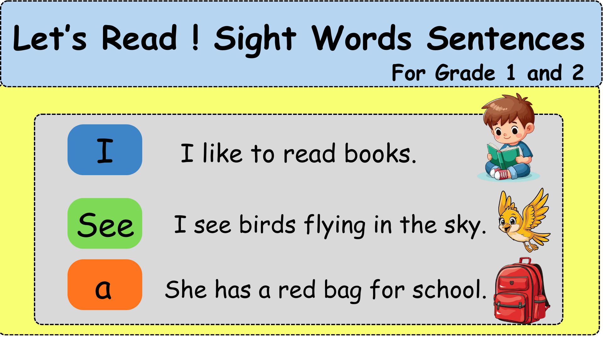 Downloadable - In this video, children practice sight words by reading ...