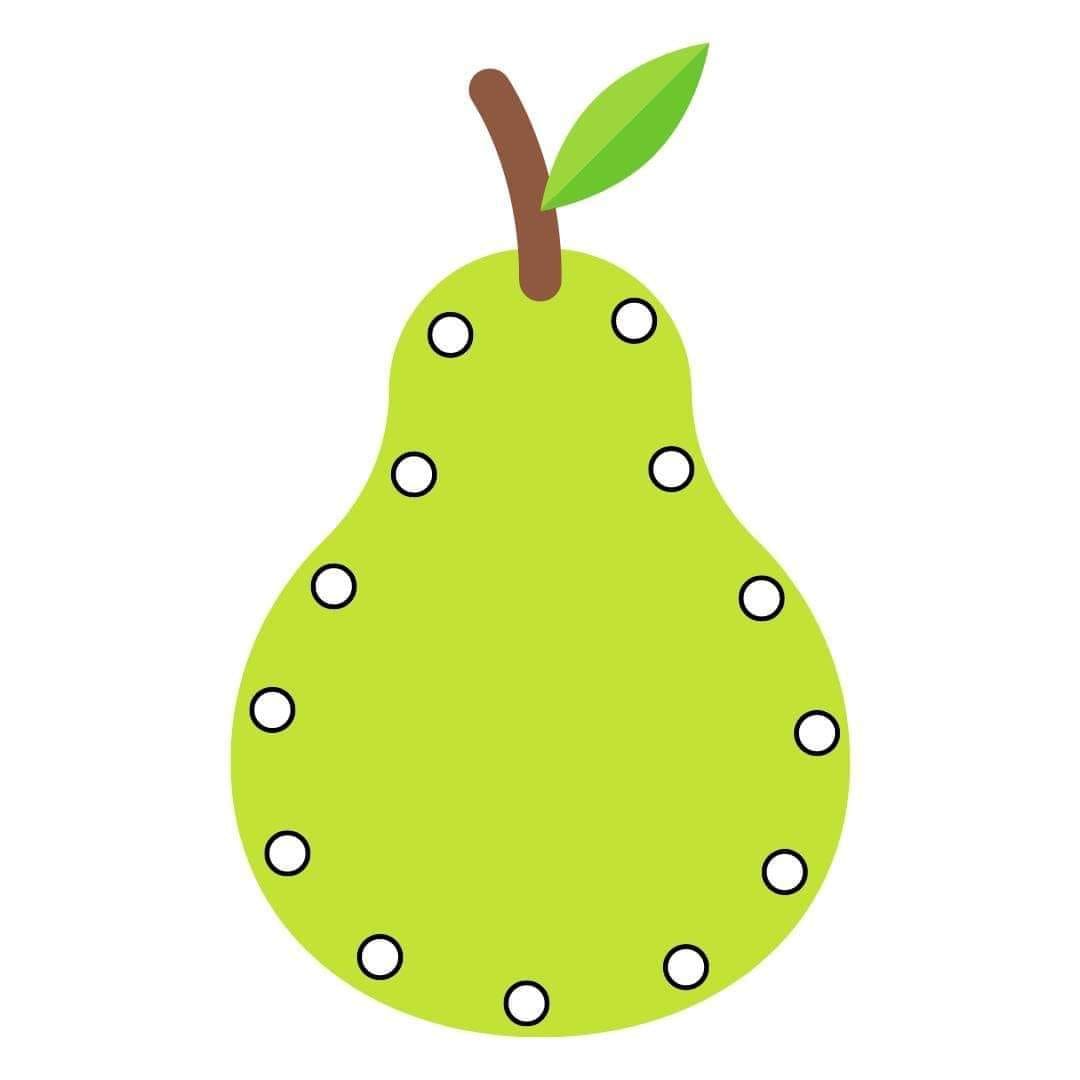Fruit Lacing Cards🍎🍐🥭🍊🍌 Print, cut out and laminate the picture. Use a ...