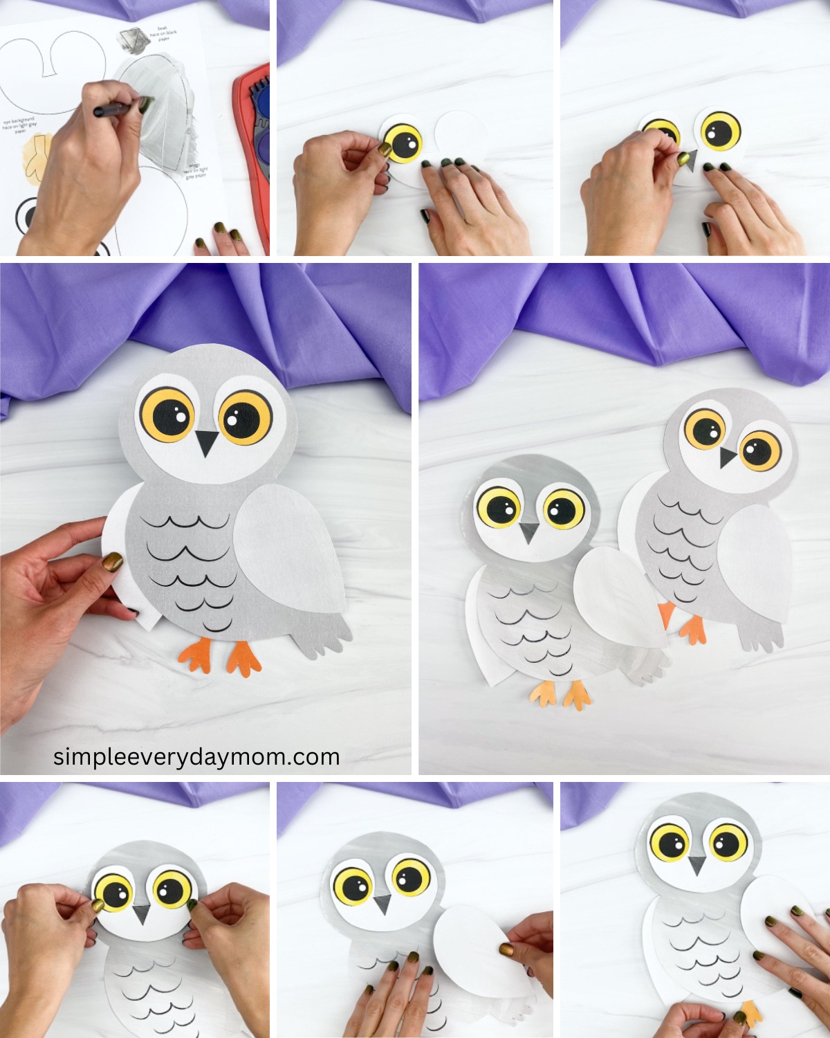 ️ Snowy Owl Cut & Paste Craft ️... - Fun Crafts For Kids