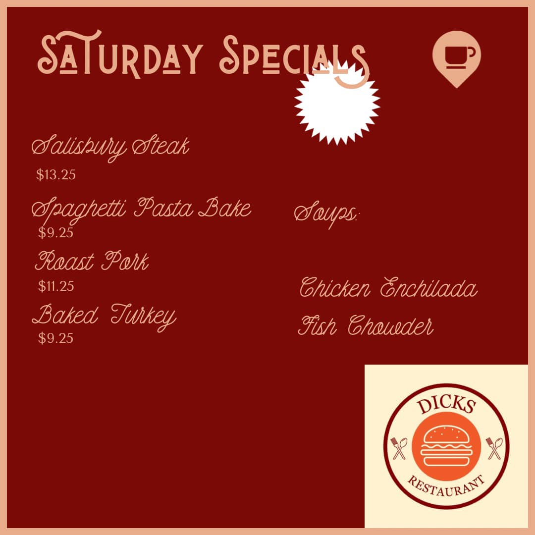 Happy Saturday Get The Weekend Dicks Restaurant Facebook