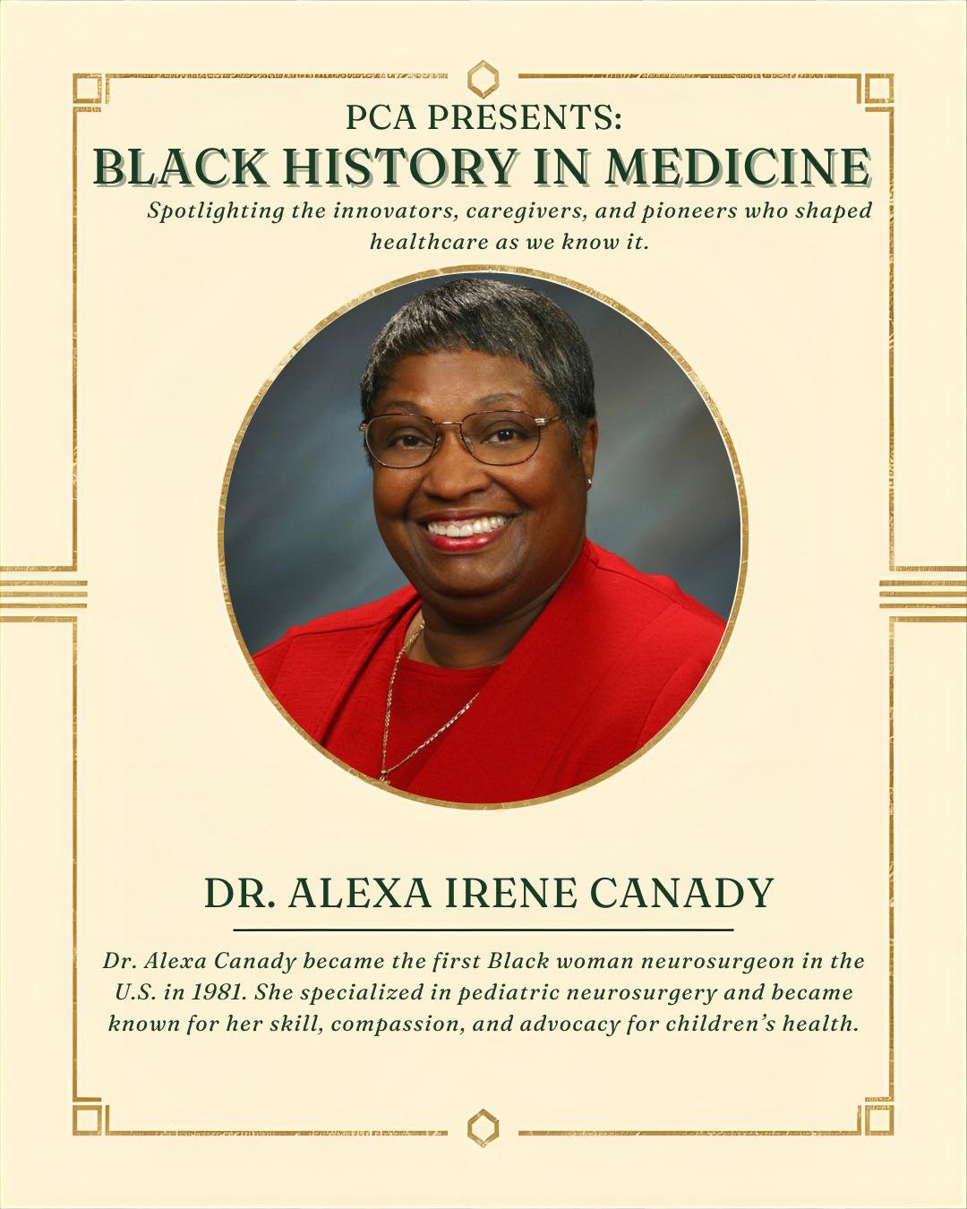 Dr. Alexa Canady made history as... - Premise Career Academy | Facebook