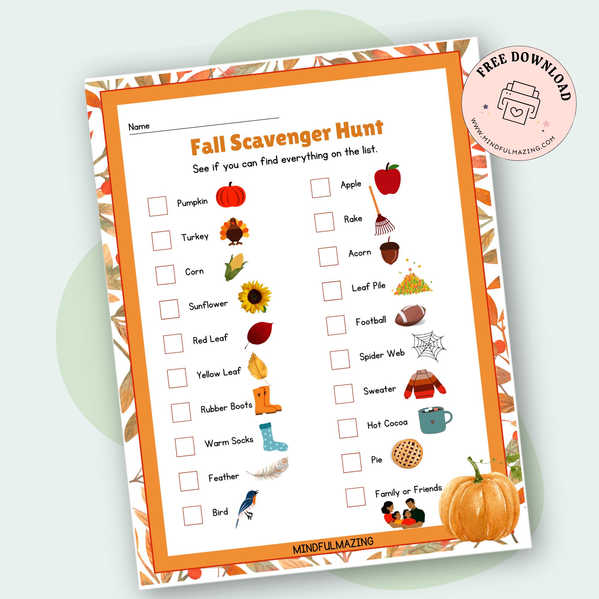 Mindfulmazing - 🍁 Ready for some fall fun? Grab your FREE... | Facebook