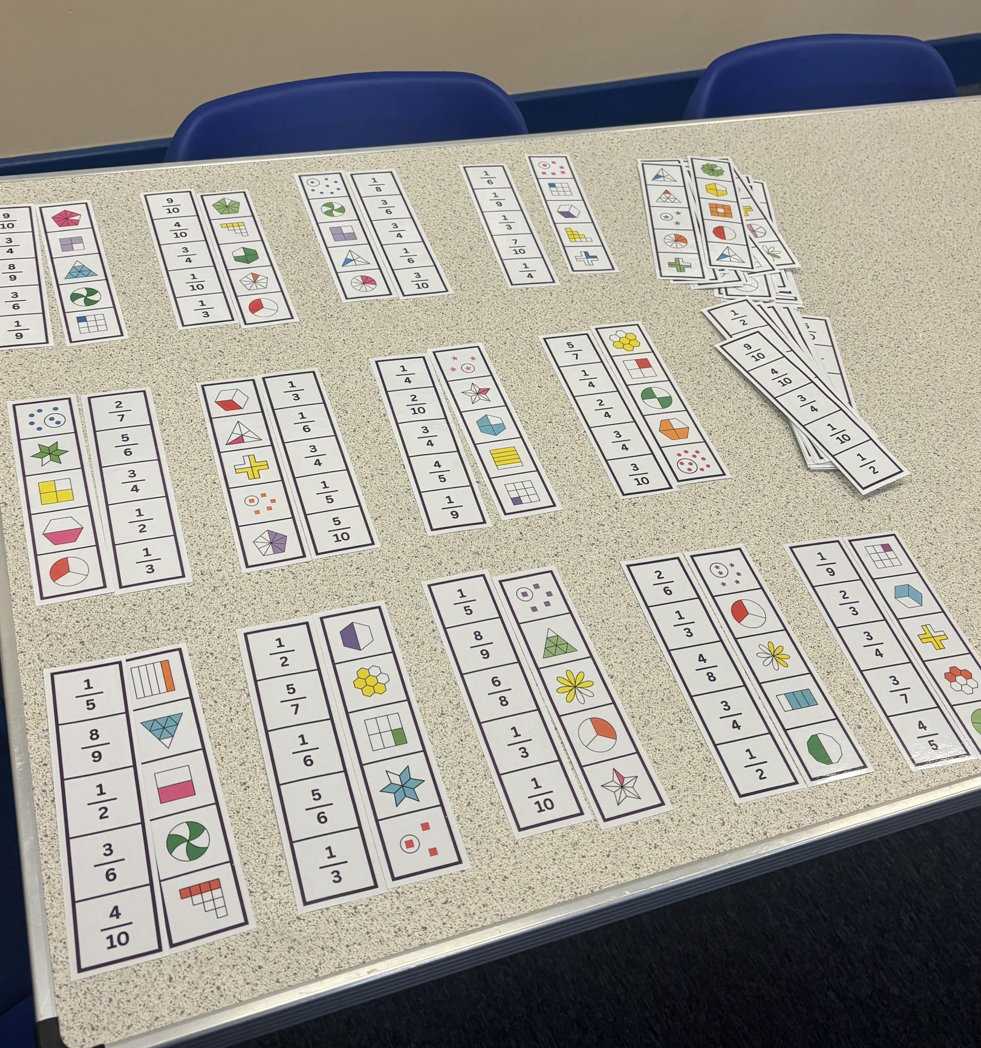 Maths Corner - These Fraction Matching Strips are... | Facebook