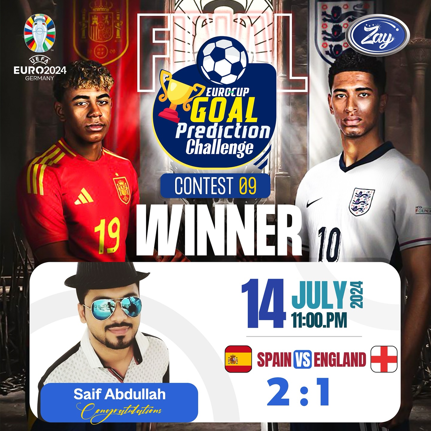 Zay - 🌟 Announcing the Winner of the Euro Cup Goal Prediction Challenge ...