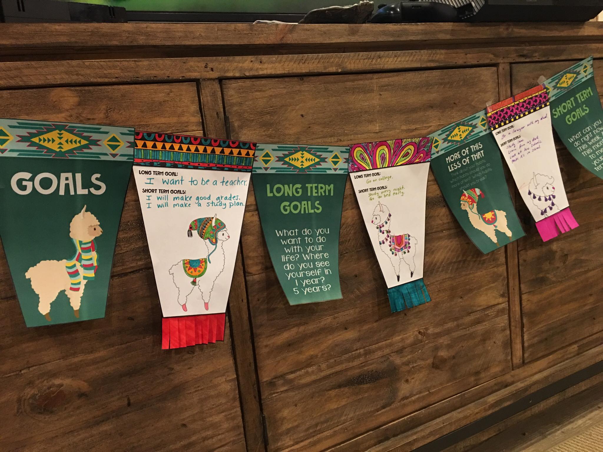 Pinata inspired llama themed goal... - The Counseling Teacher