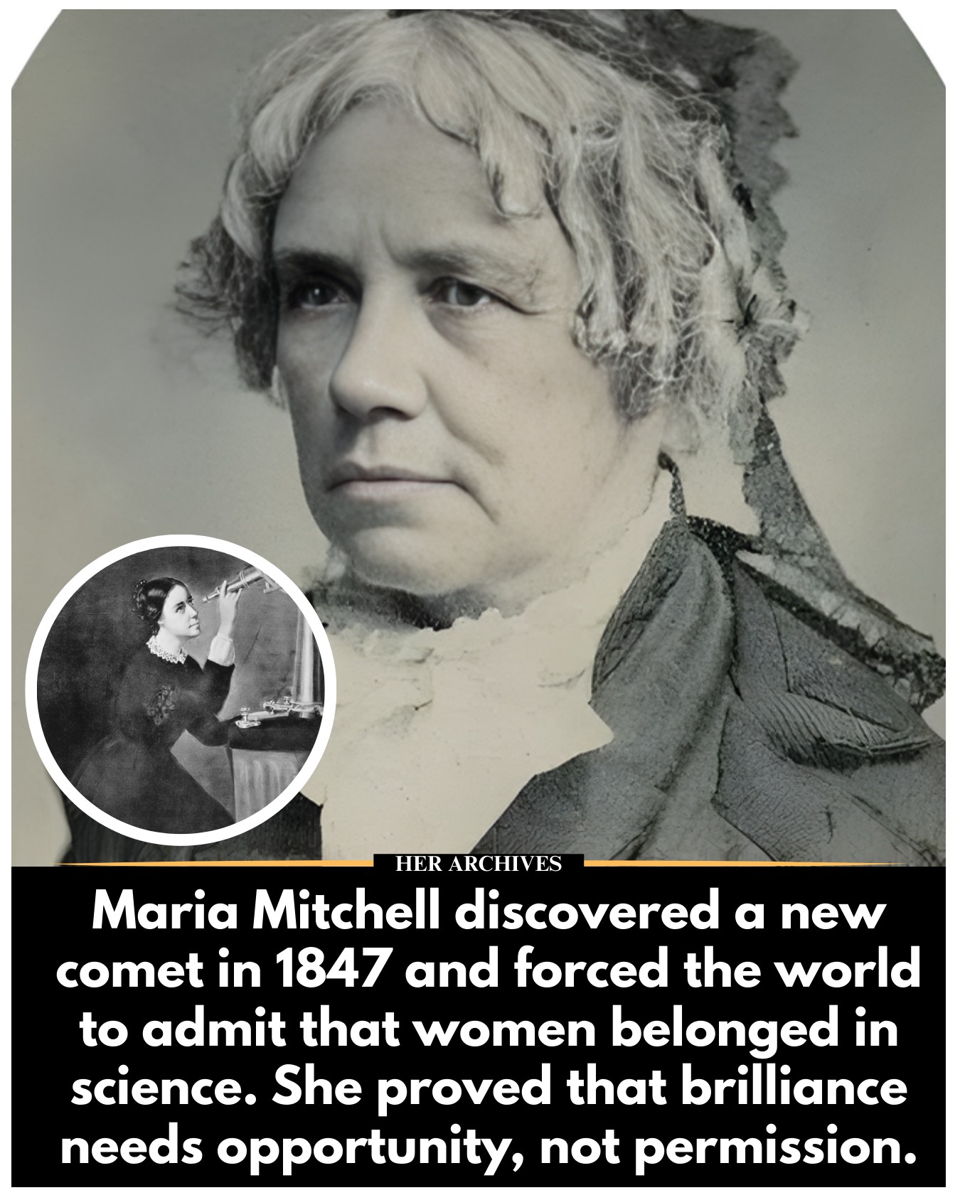Her - When Maria Mitchell climbed onto the roof of her family home in ...