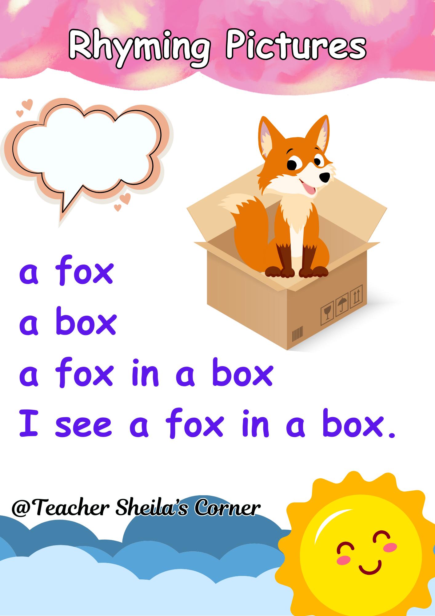 Reading Practices with Rhyming... - Teacher Sheila's Corner | Facebook