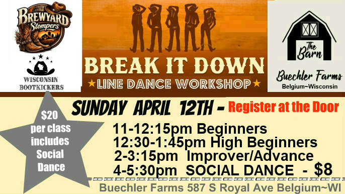 Break it Down Line Dance Workshop at Buechler Farms