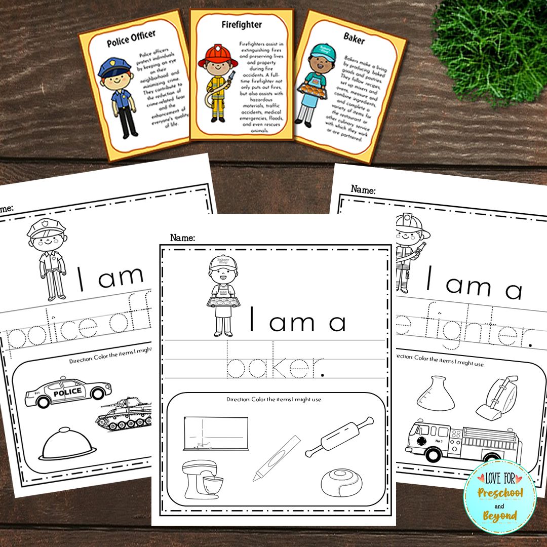 Love - Community Helpers Unit Activities for Pre-K and Kinder with ...
