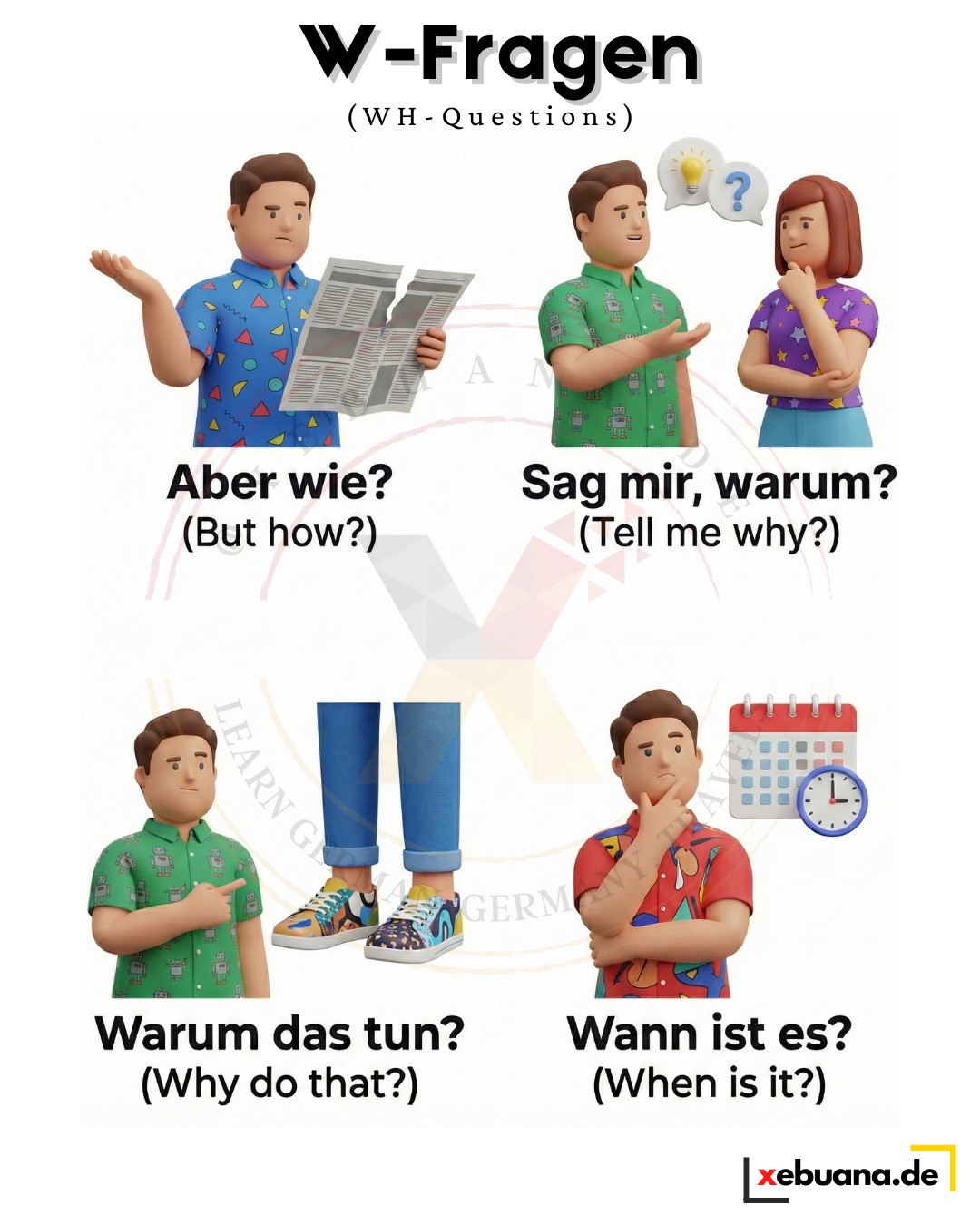 Xebuana.de - W-Fragen WH-Questions These are German question forms ...
