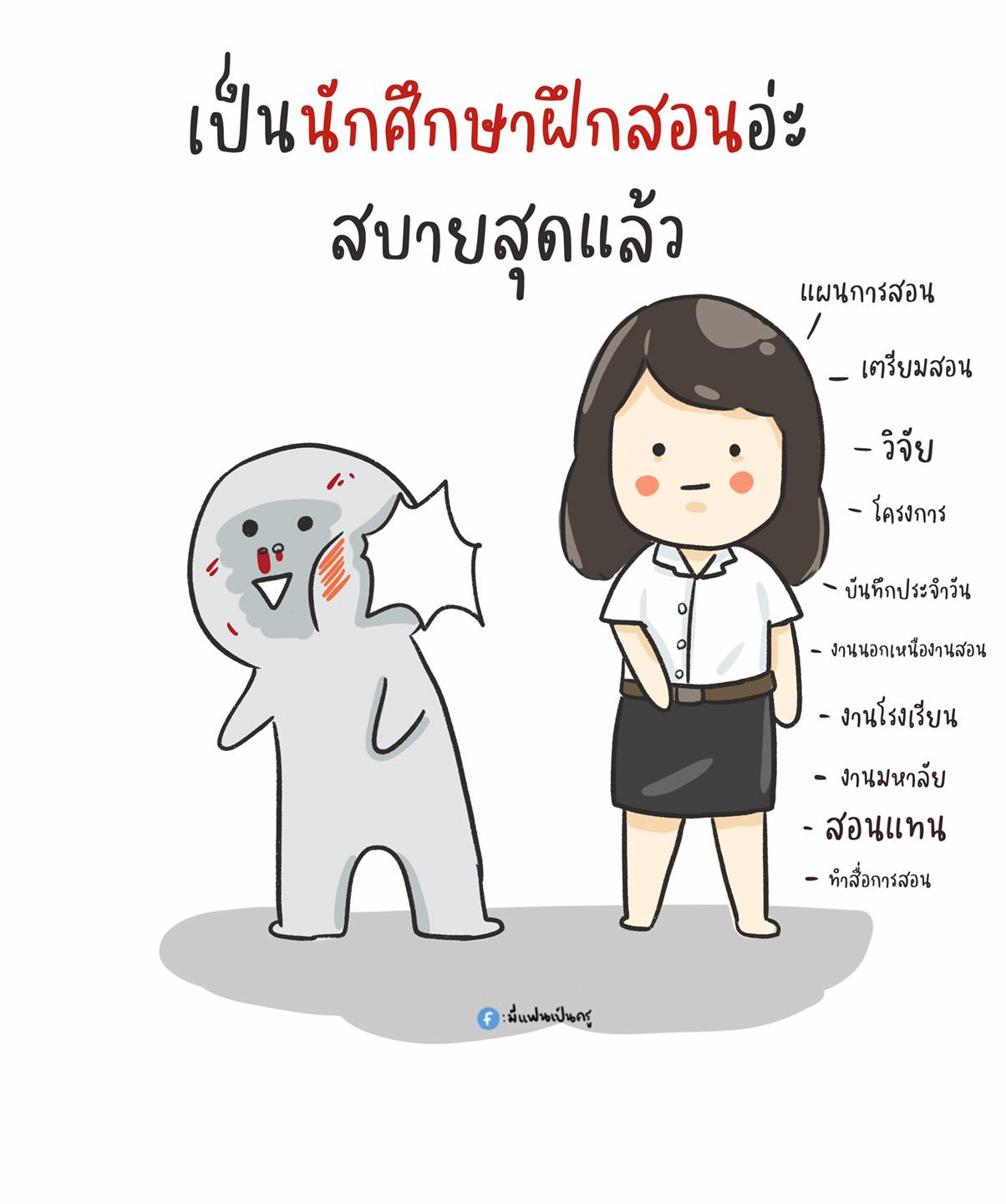มีแฟนเป็นครู ว่าไงวัยรุ่นฝึกสอน 🥲 นักศึกษาฝึกสอน 2439