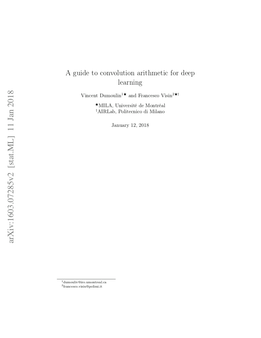 Diving In Deep A Guide To Convolution Arithmetic For Facebook 3512