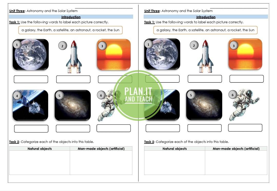 ️ Unit: Astronomy and the... - Plan.it and Teach by Ahmed | Facebook