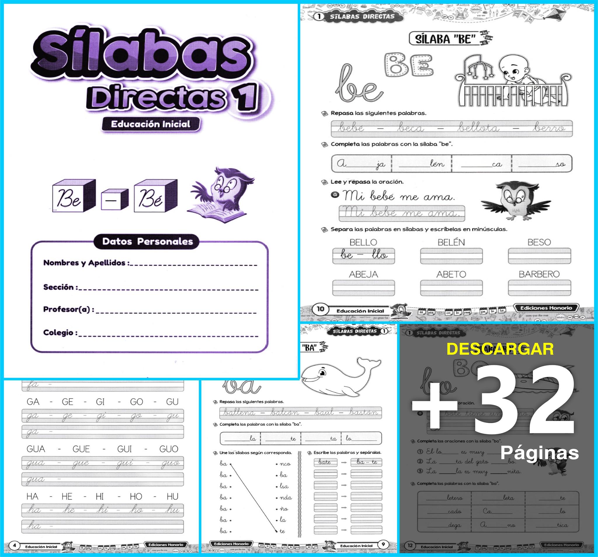 Cuaderno de SÍLABAS DIRECTAS "Nivel... - Mundo Educativo 360