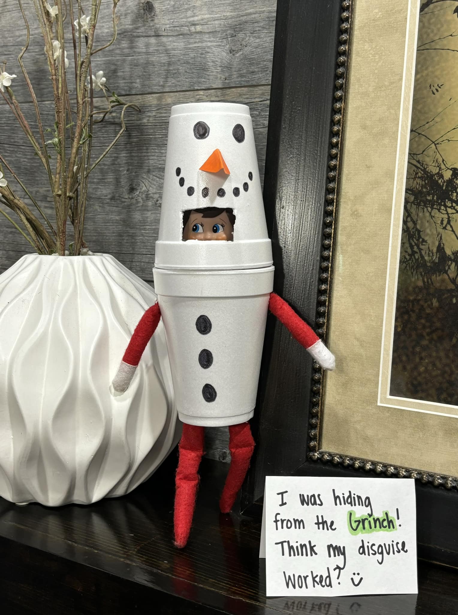For the Love - This is so funny 😆 snowman disguise for elf... | Facebook