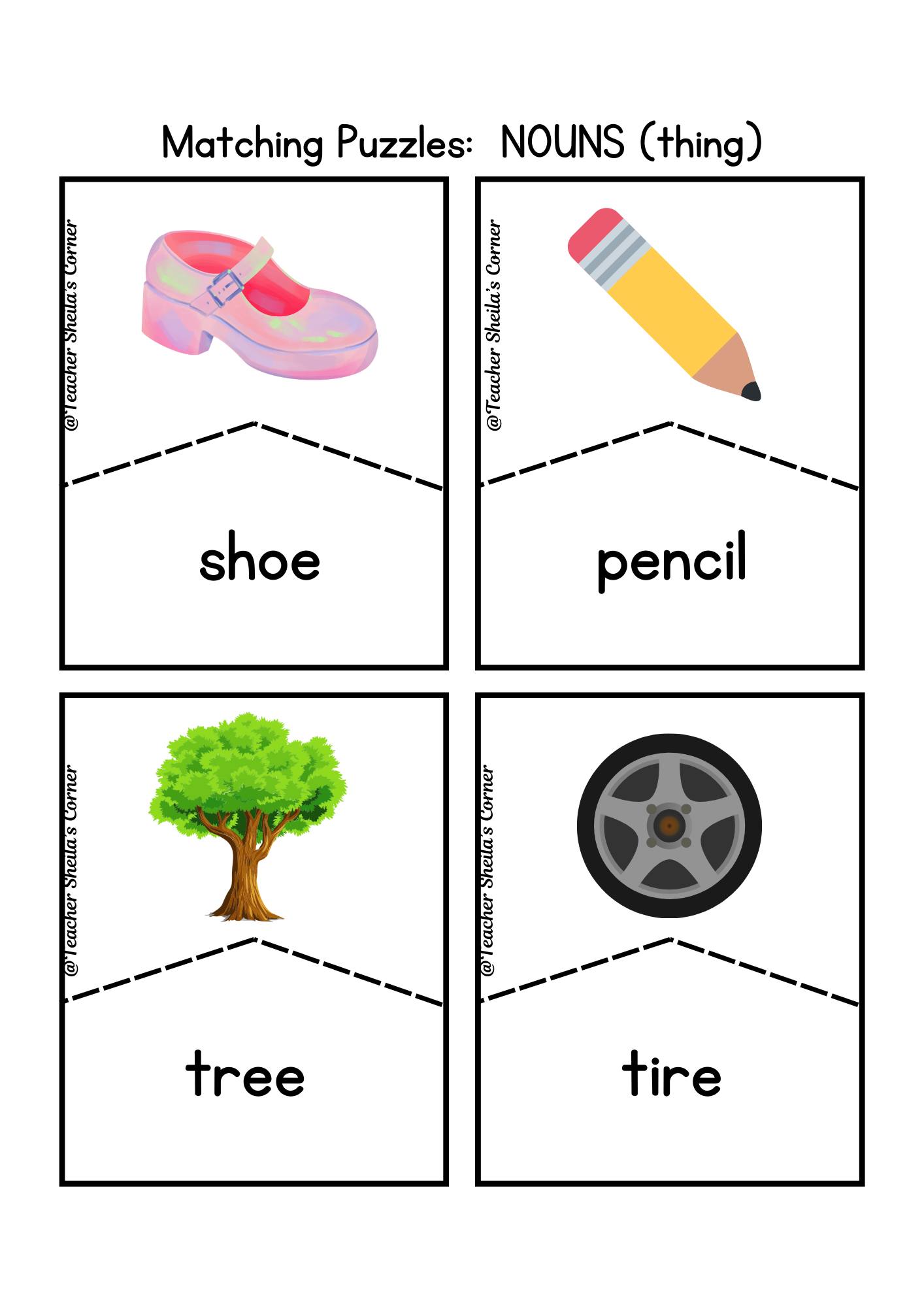 DIY Noun Puzzles - Teacher Sheila's Corner | Facebook