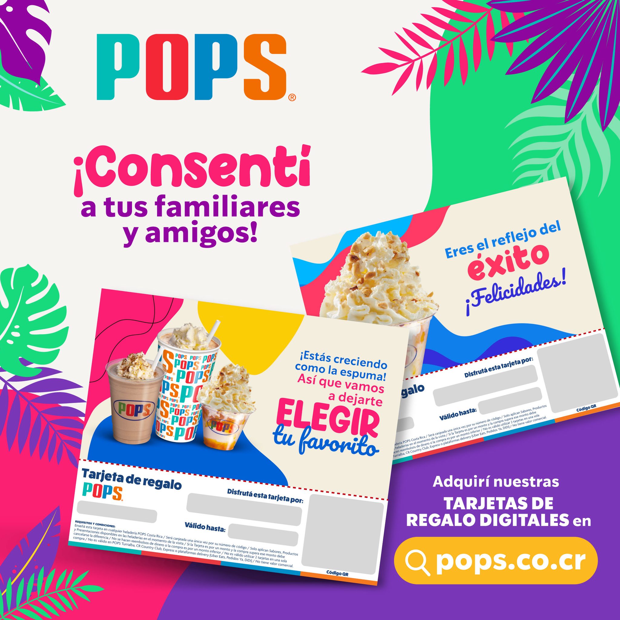Helados - Compartí el sabor de #POPS con nuestras Tarjetas de Regalo ...