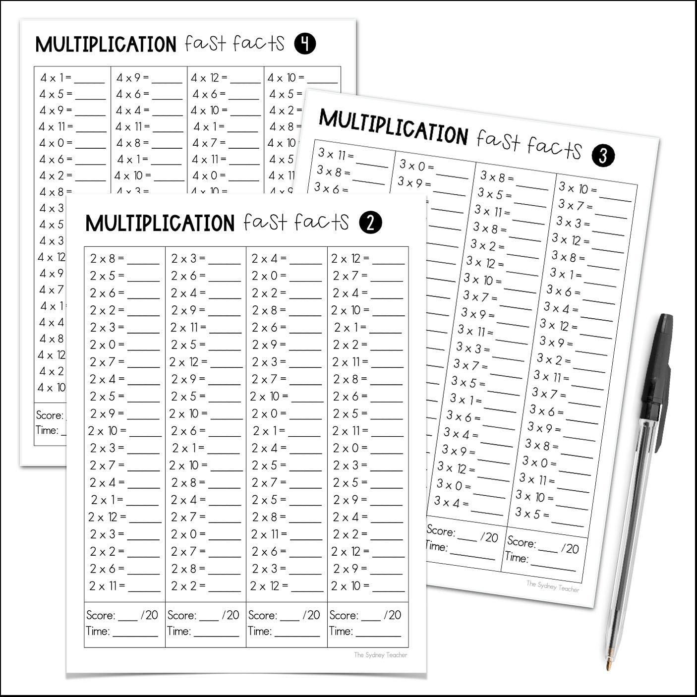 ️ MULTIPLICATION FACT FLUENCY PACK ️... - The Sydney Teacher