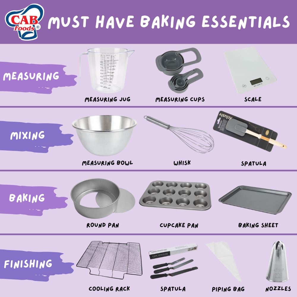 CAB Foods - Must-Have Baking Essentials! From measuring to mixing ...