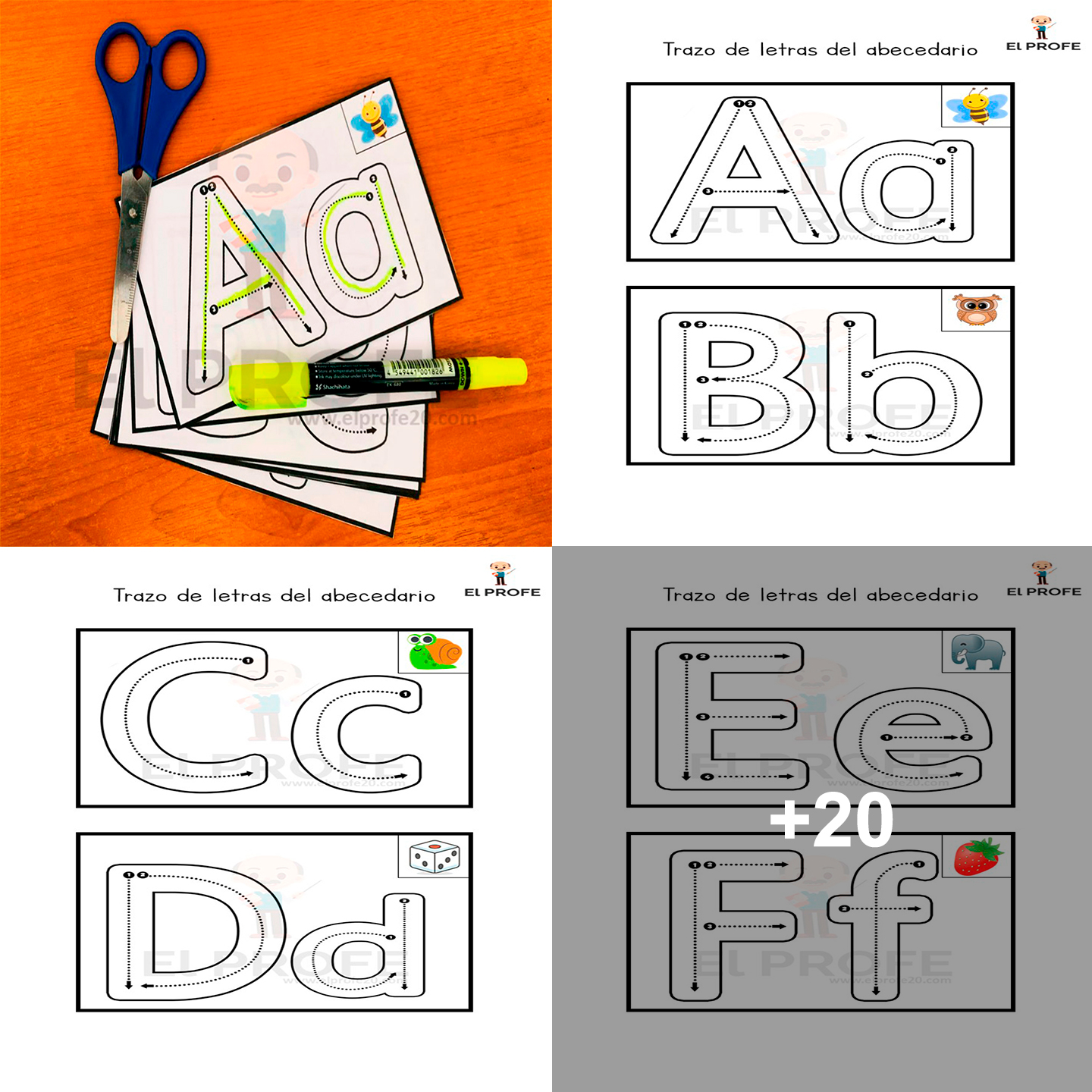 El - Librito de trazos de letras del abecedario. ⭕️Documento para ...