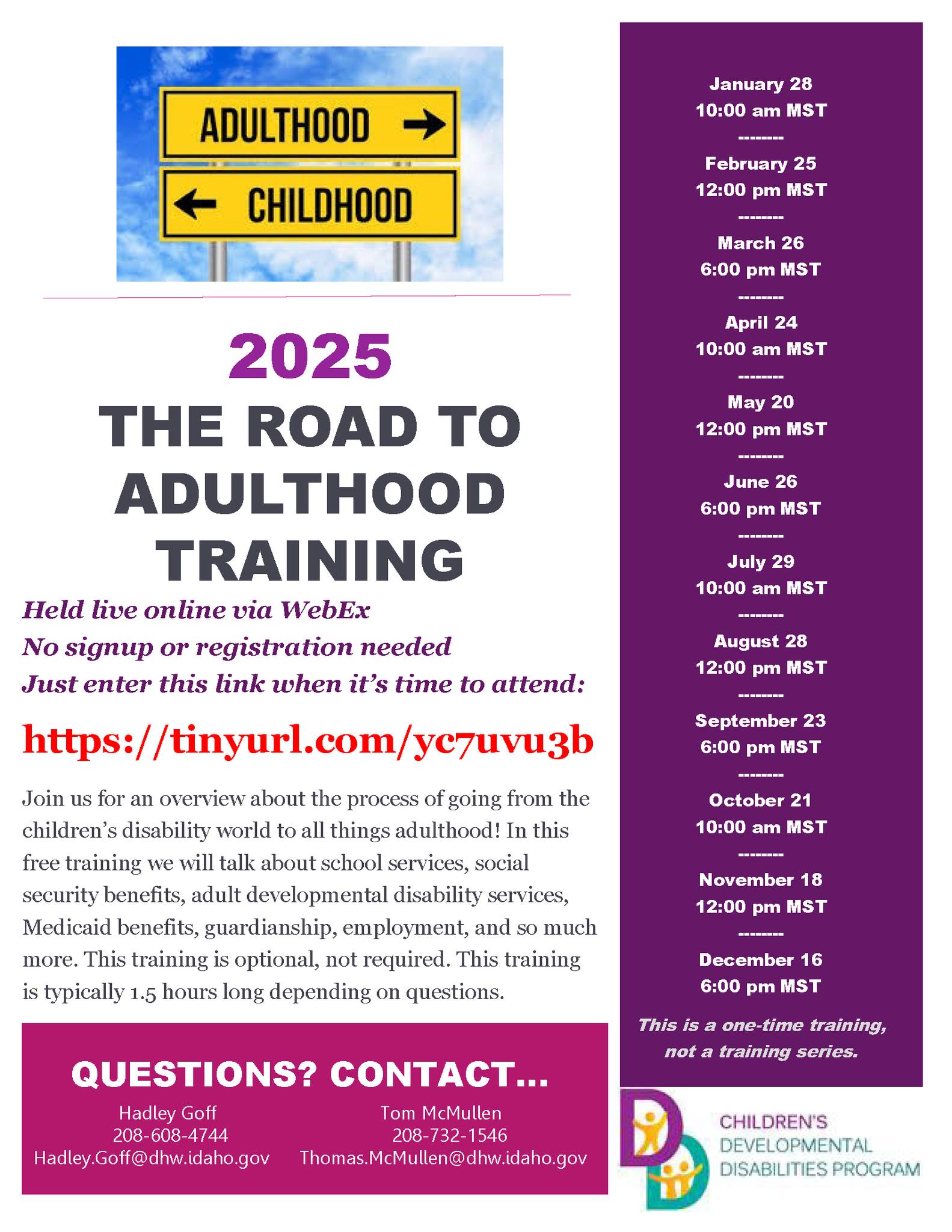 2025 Road to... - Idaho Council on Developmental Disabilities | Facebook