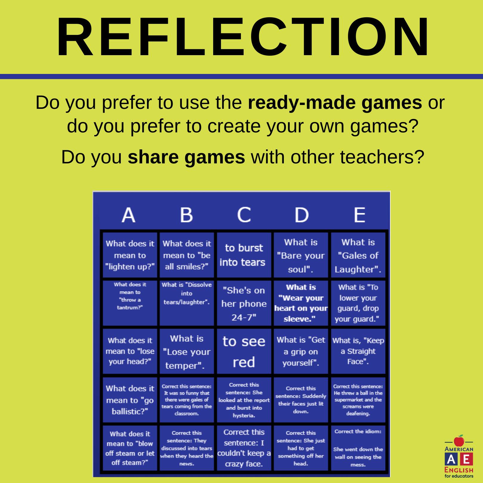 Many game sites provide... - American English for Educators