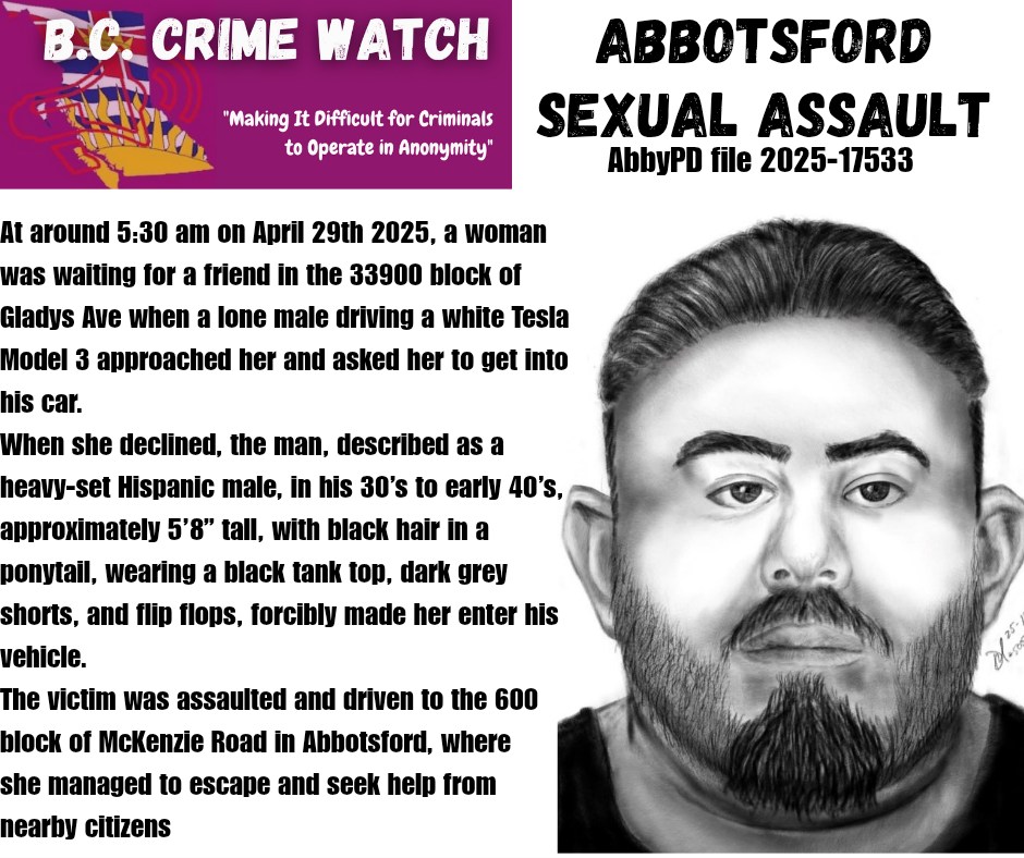 Bc Abbotsford Police Department File 2025 17533 At Around 530 Am On 1823